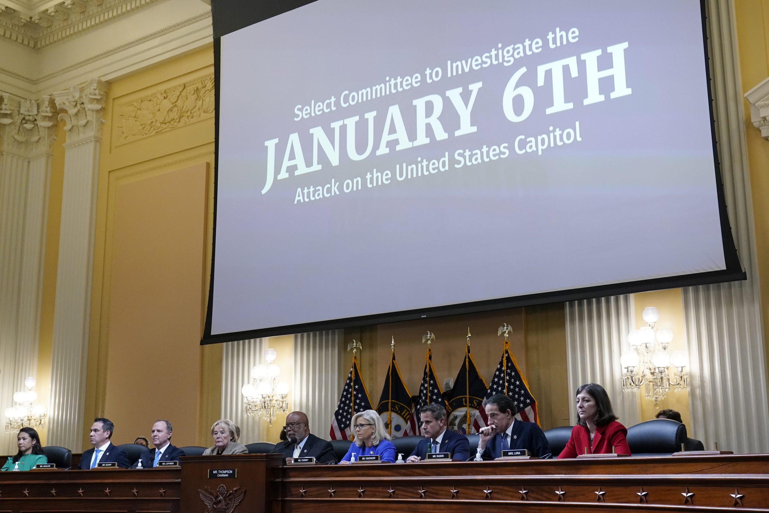 Bennie Thompson, Liz Cheney, Stephanie Murphy, Pete Aguilar, Adam ...